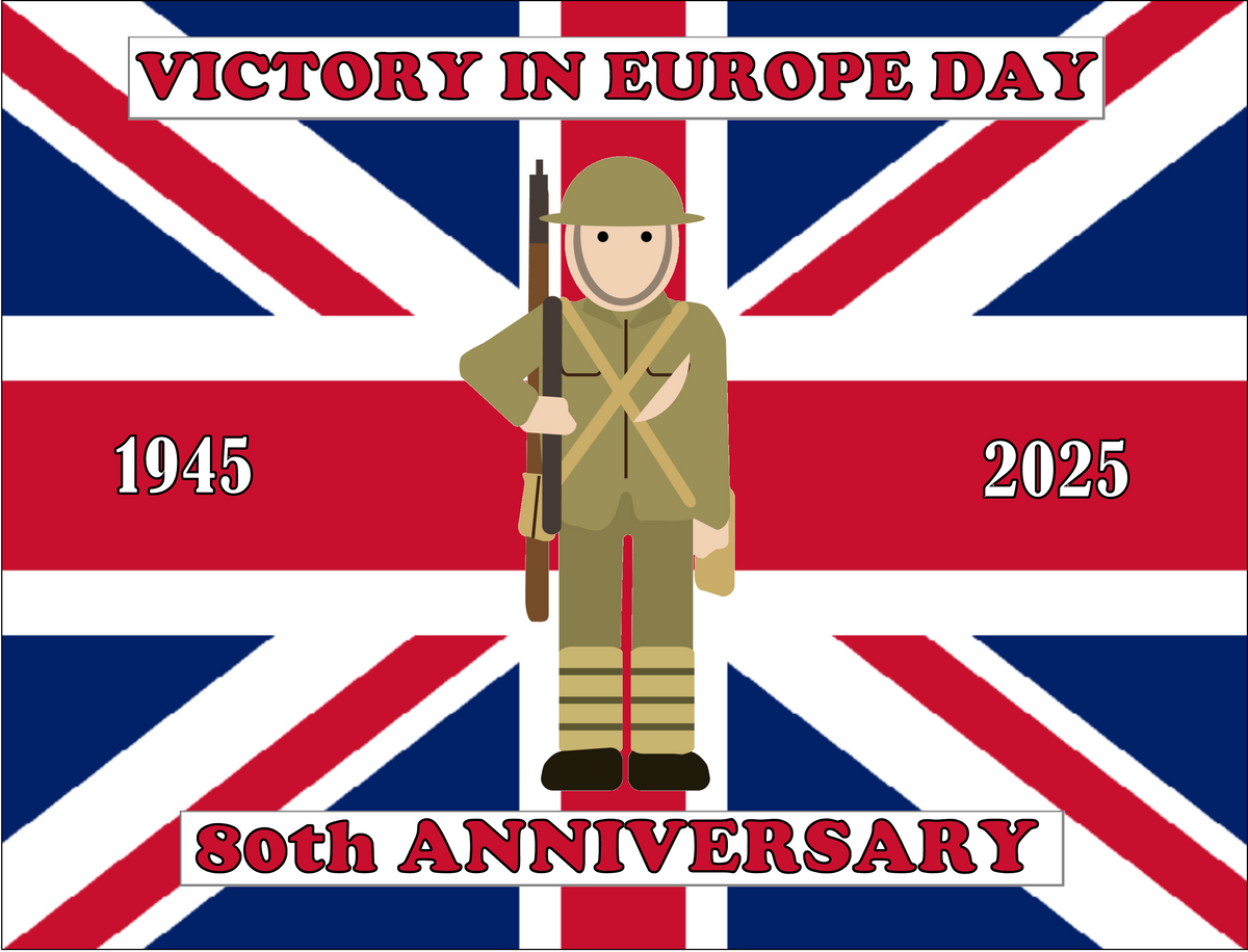 Celebrate 80 Years of Victory: VE Day 80th Anniversary Premium A4 Size ...