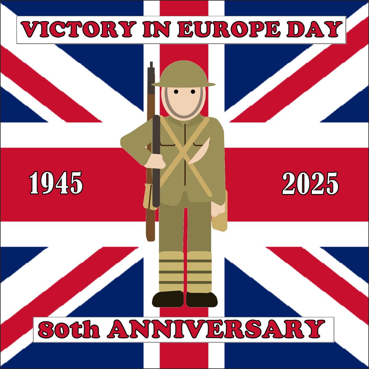 Celebrate 80 Years of Victory: VE Day 80th Anniversary Premium 19cm x ...