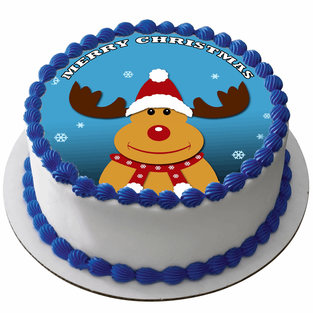 Edible Christmas Cake Topper Premium Rice Paper Xmas Decoration 7.5 ...