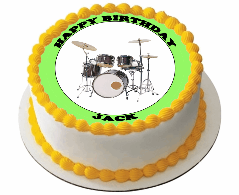 DRUM KIT DRUMS SET 7.5 PREMIUM Edible ICING Cake Topper DECORATION D1 ...