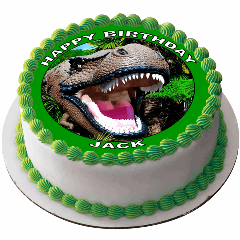 DINOSAUR JURASSIC 7.5 PREMIUM Edible ICING Cake Topper DECORATION D5 ...