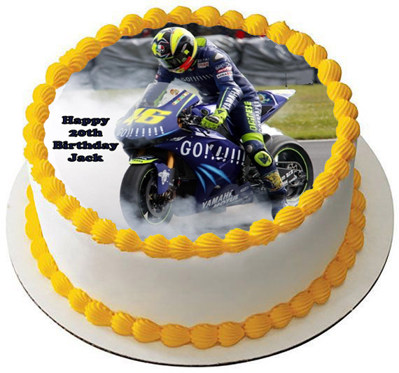 MOTORBIKE 7.5 PREMIUM BIKE EDIBLE RICE WAFER CAKE TOPPER CAN BE ...