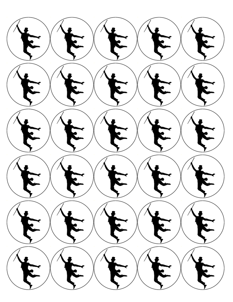 SHOWMAN 30 x 4cm PREMIUM EDIBLE RICE PAPER ROUND CUP CAKE TOPPERS ...
