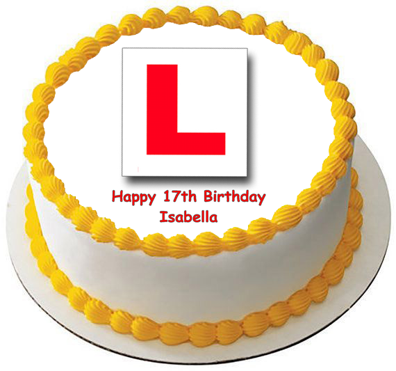 LEARNER DRIVE LPLATE 7.5 PREMIUM Edible ICING Cake Topper CAN BE ...