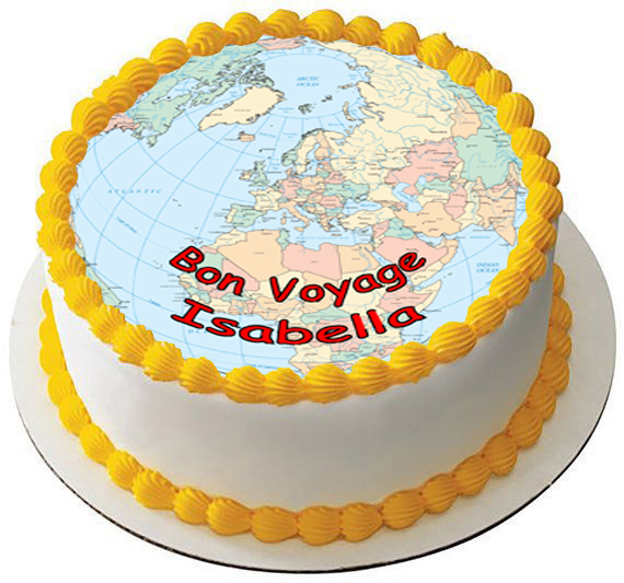 GLOBE WORLD EARTH MAP 7.5 PREMIUM Edible ICING Cake Topper DECORATION ...