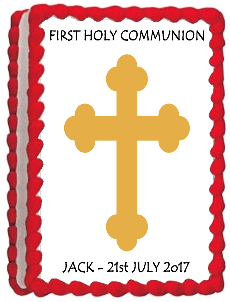 FIRST HOLY COMMUNION A4 PREMIUM Edible ICING Cake Topper CAN BE ...