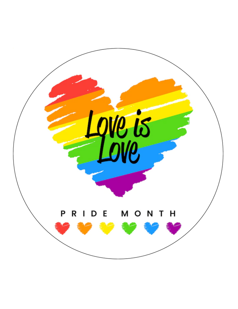 PRIDE 7.5" ROUND ICING EDIBLE PREMIUM CAKE TOPPER 19CM DIAMETRE LGBTQ ...