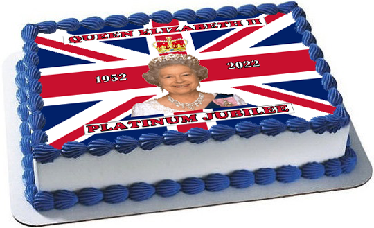 QUEEN ELIZABETH PLATINUM JUBILEE PREMIUM A4 EDIBLE ICING CAKE TOPPER D1 ...