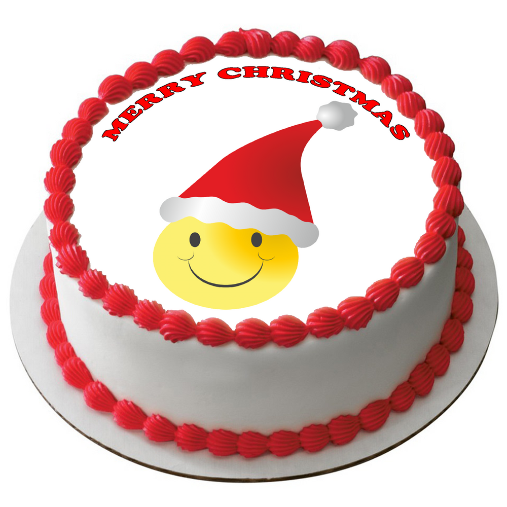 Edible Christmas Rice Paper Cake Topper Decoration 7.5" round D9 ...