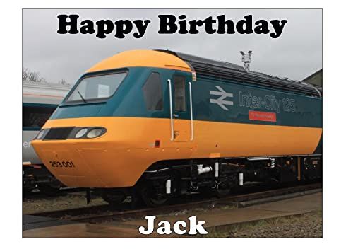 TRAIN A4 PREMIUM Edible ICING Cake Topper intercity CAN BE PERSONALISED ...